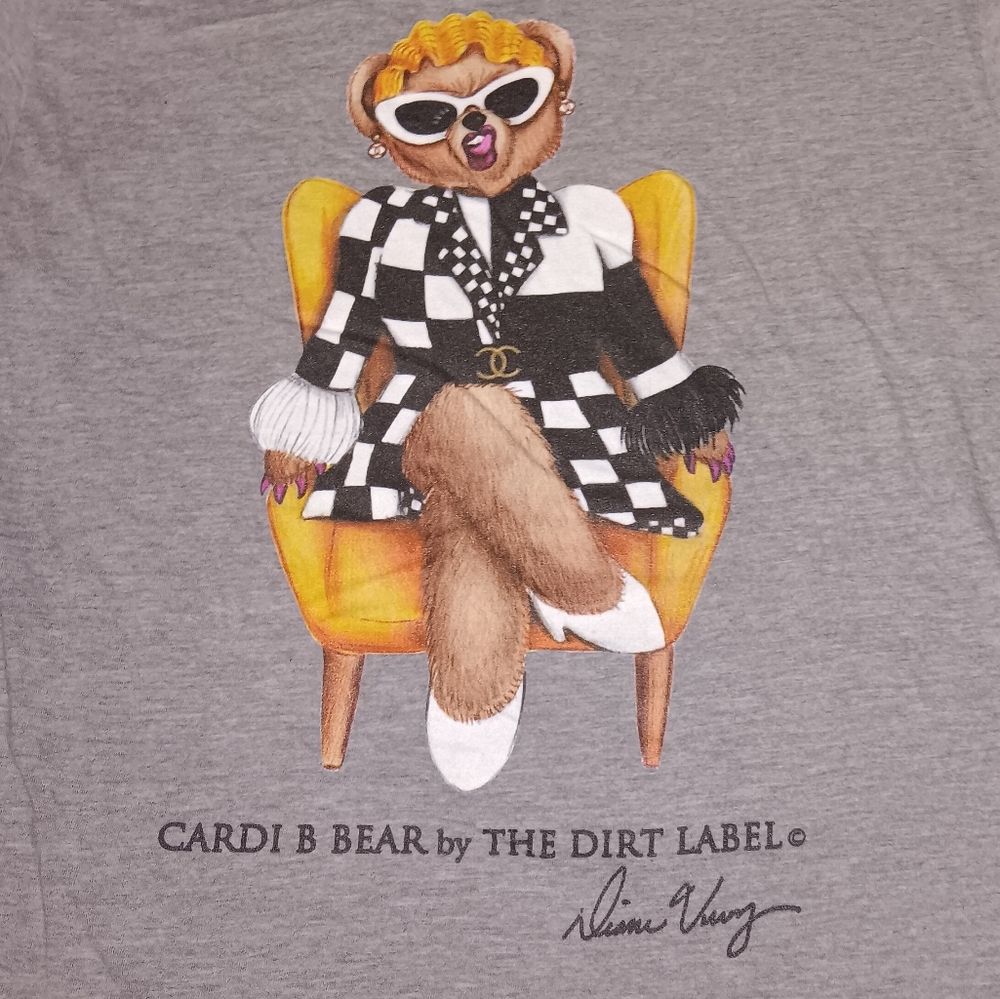 2018 Cardi B Bear By The Dirt Label Shirt Streetwear … - Gem